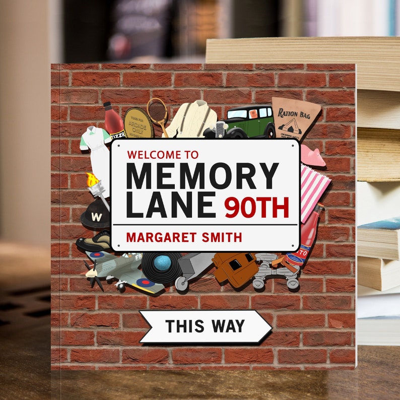 Personalised 90th Birthday Memory Lane Book UK Edition Nostalgic ...
