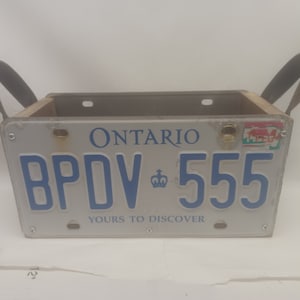 License Plate Box With Leather Handles - Etsy