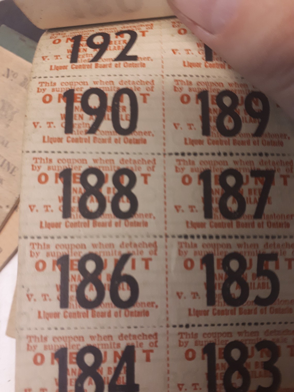 1946 Wine and Beer Ration Booklets Liquor Control Act of | Etsy