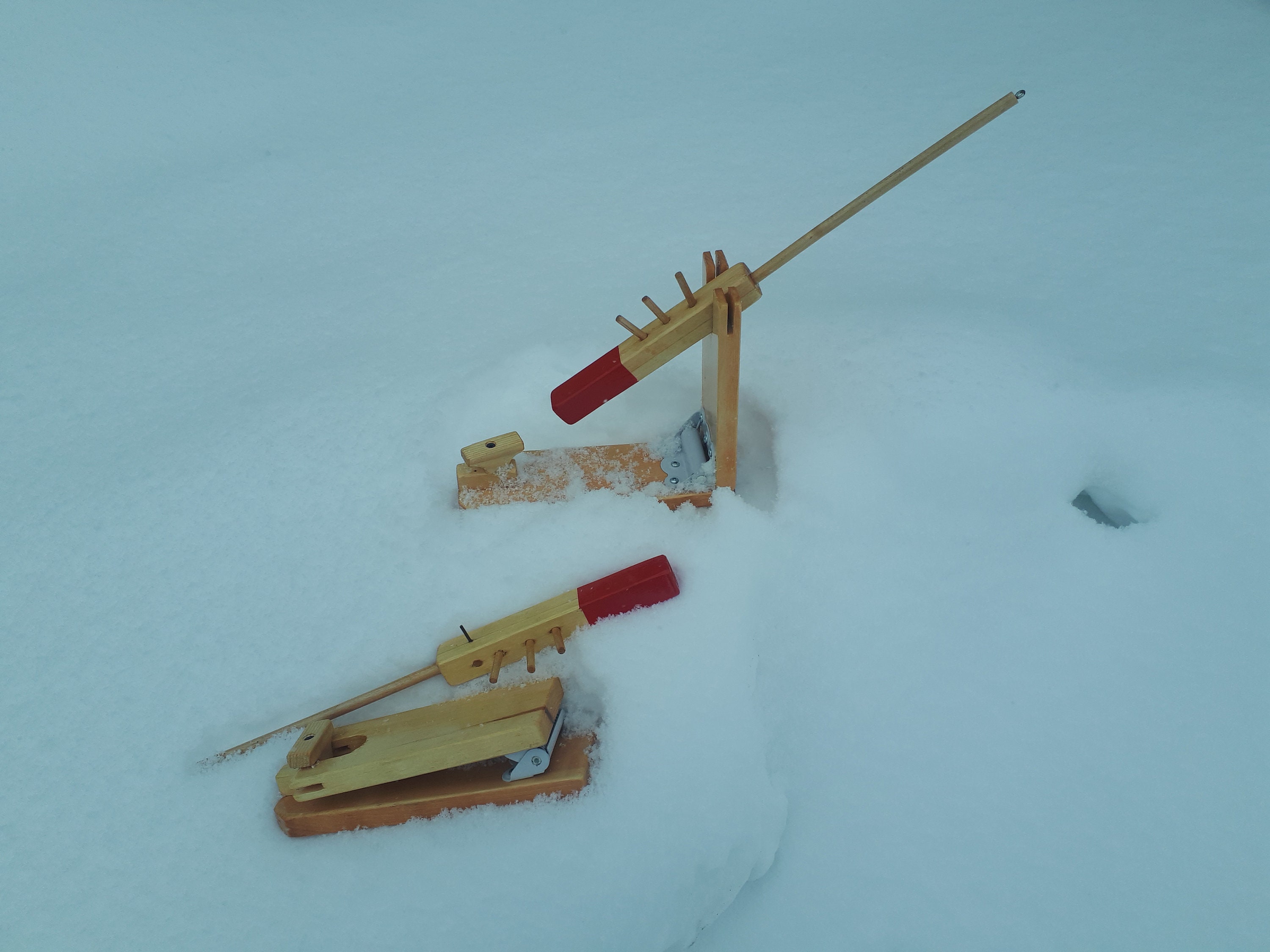 Handmade Wooden Ice Fishing Tip Ups - Etsy