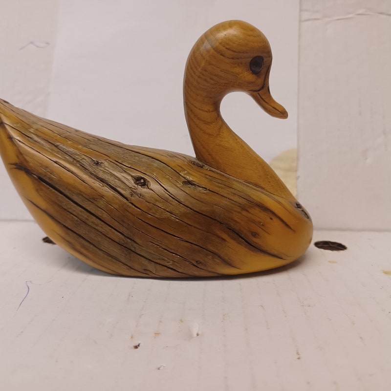 Carved Wood Duck - Etsy