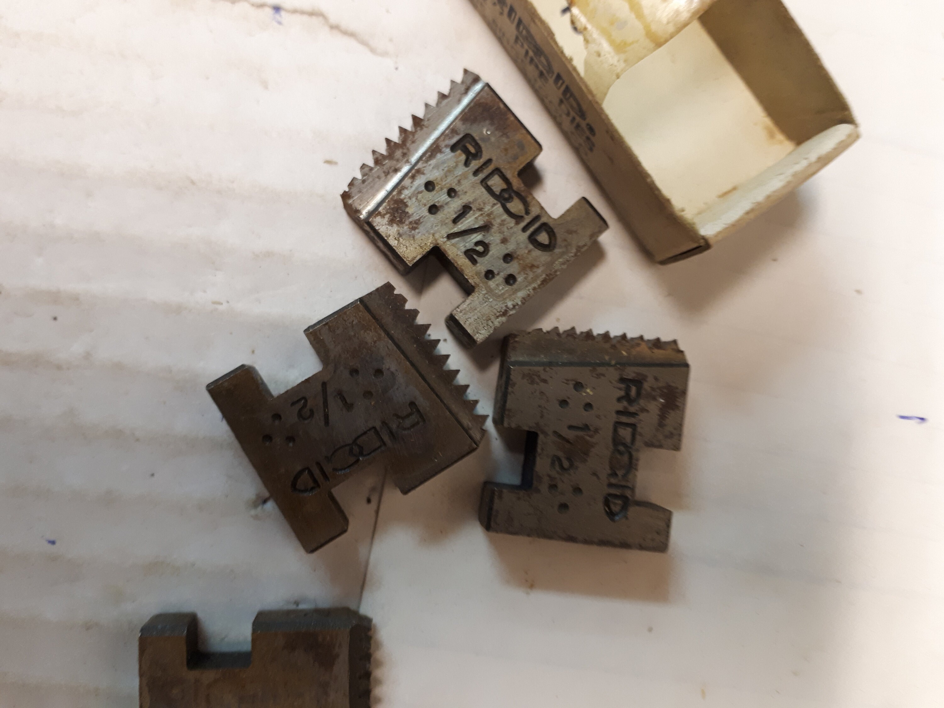 Set of Ridgid Pipe Dies for Drop Head Threaders - Etsy