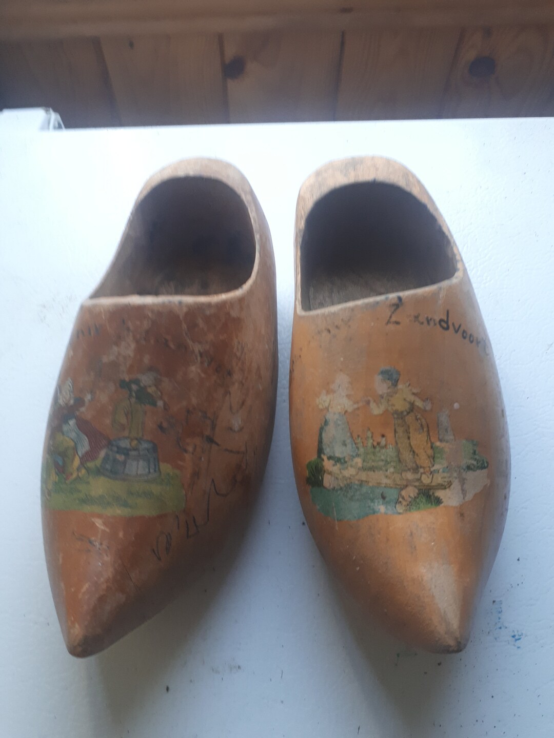 Two Left Souvenir Wooden Shoes - Etsy