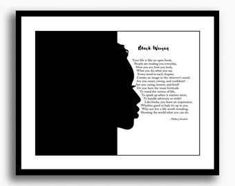Poem silhouettes | Etsy