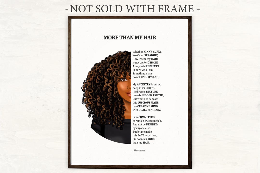Black Woman Art Print, Natural Hair Poem (unframed) - Etsy