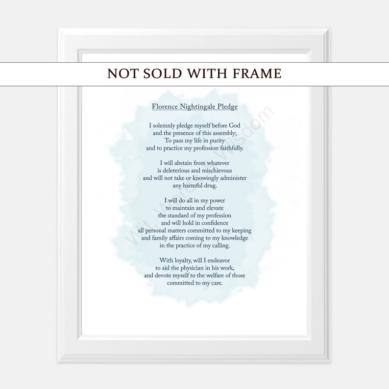 NURSES PLEDGE Nursing Student Nursing Major Florence | Etsy