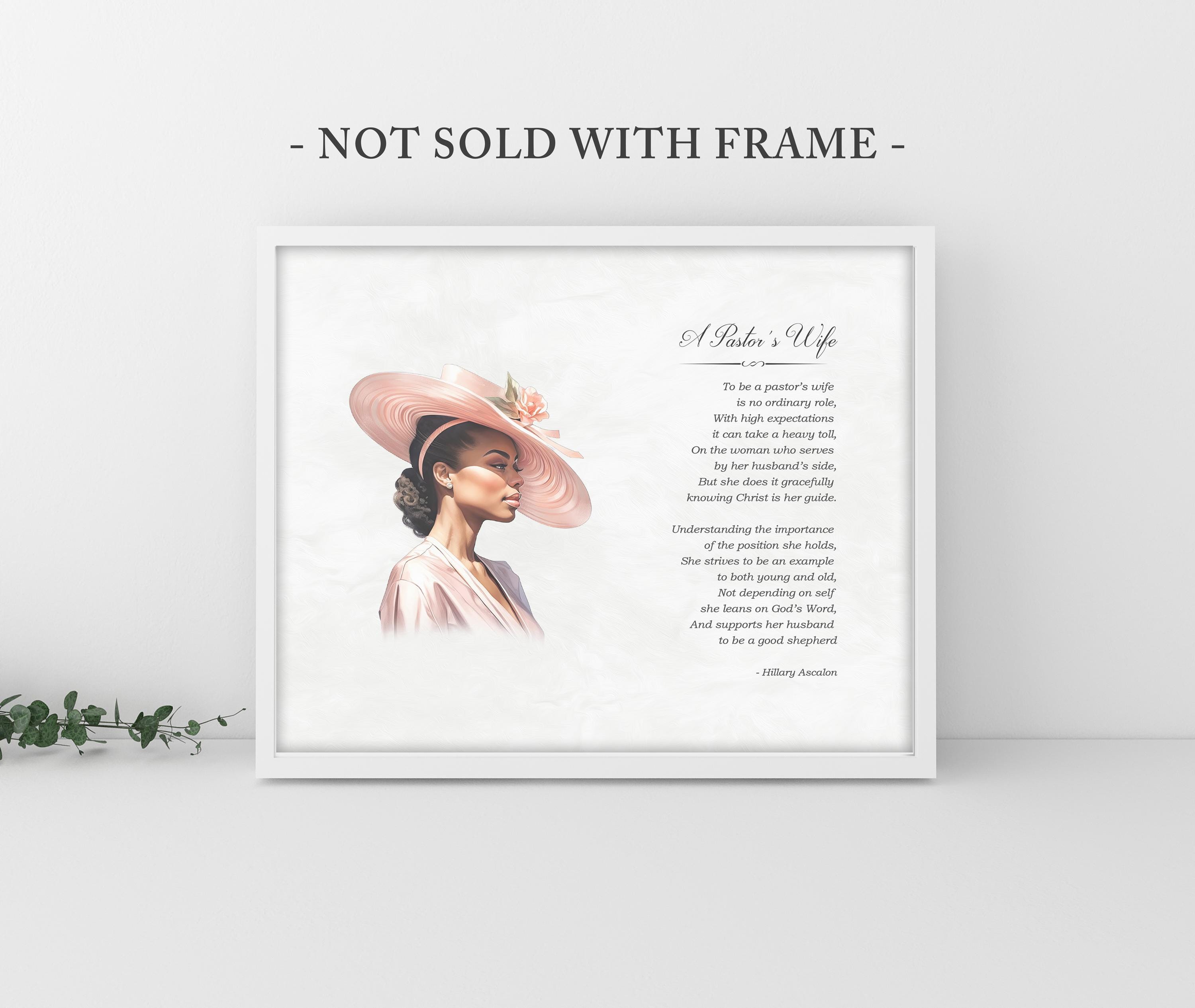 PASTOR MINISTER'S WIFE, African American First Lady, Original Poem a ...