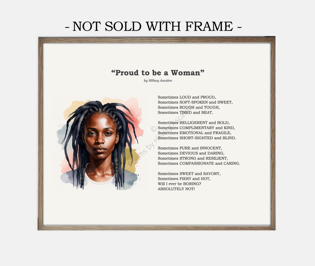 BLACK WOMAN, Braided Hair African American, Inspirational Original Poem ...