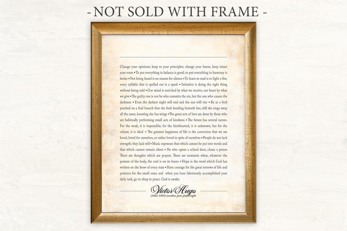 VICTOR HUGO COLLECTION of Inspirational Quotes, Book and Literature ...