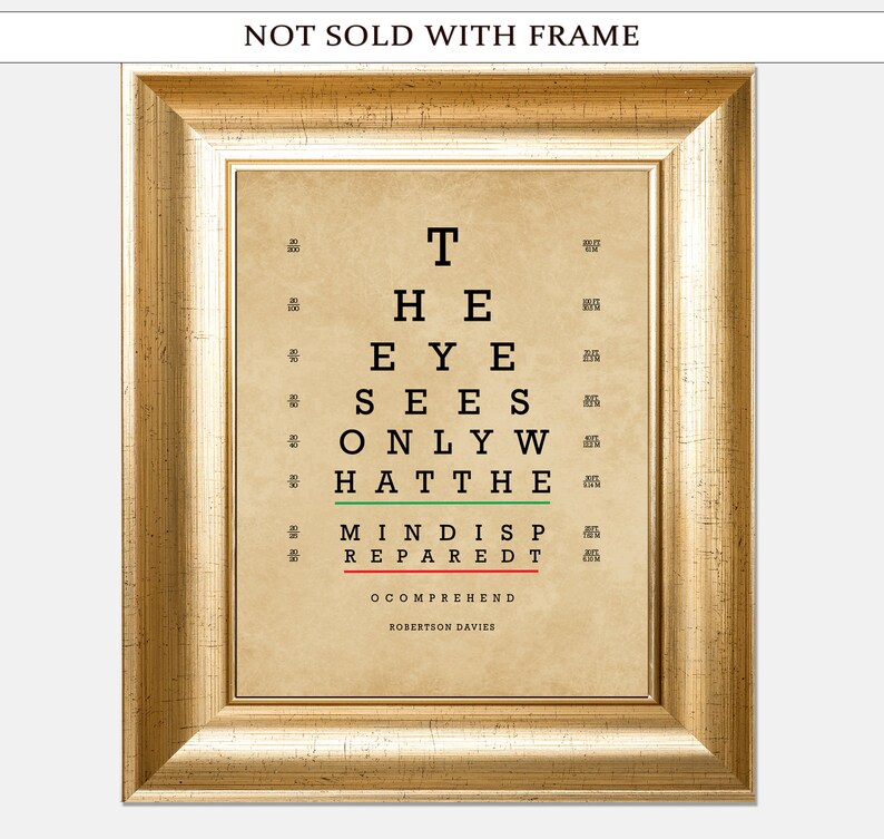 EYE CHART, Robertson Davies Quote, Ophthalmologist Office Décor ...