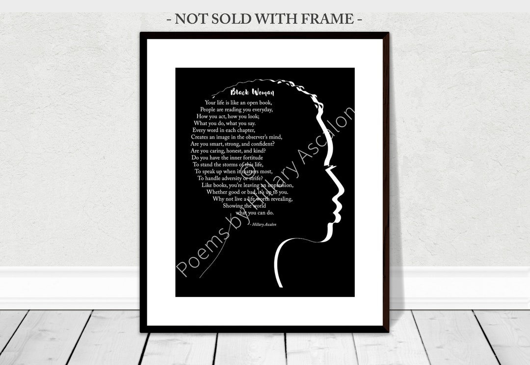 BLACK WOMAN POEM, African-american Woman Friend Gift, Feminist ...