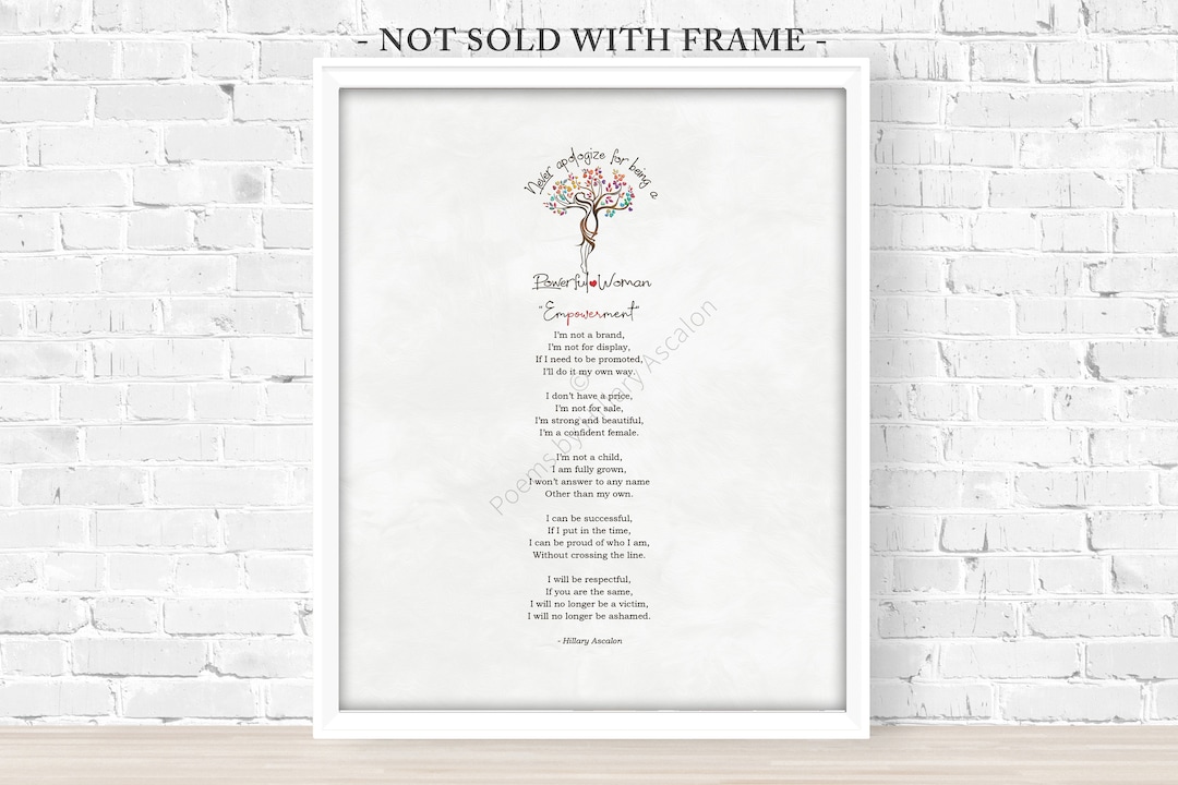 INSPIRATIONAL WOMAN FEMINIST, Girl Power, Original Poem empowerment by ...