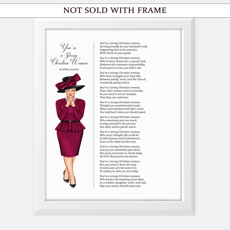 Christian Woman Poem Print, Pastor's Wife Gift (unframed) - Etsy