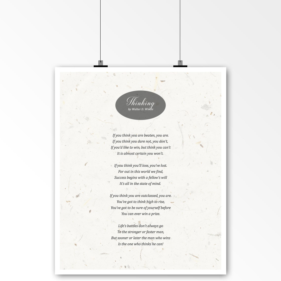 THINKING POEM the Victor Poem Graduation Entrepreneur Gift - Etsy
