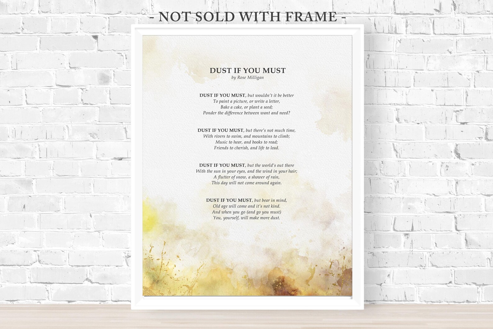 DUST If YOU MUST Inspirational Poem, Christian, Religious, Ruth ...