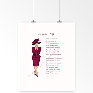 Pastor's Wife Poem Print, Christian Gift (8x10 Unframed) - Etsy