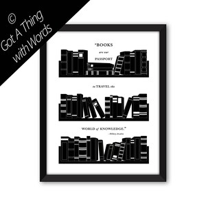 BOOK ART PRINT 11 x 14 Book Lovers Gift Idea | Etsy
