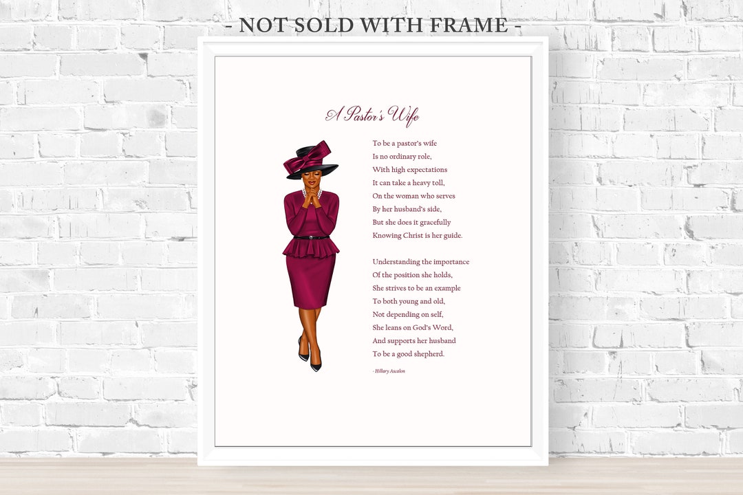 African-american First Lady Poem, Pastor's Wife Gift, 8x10 Print ...