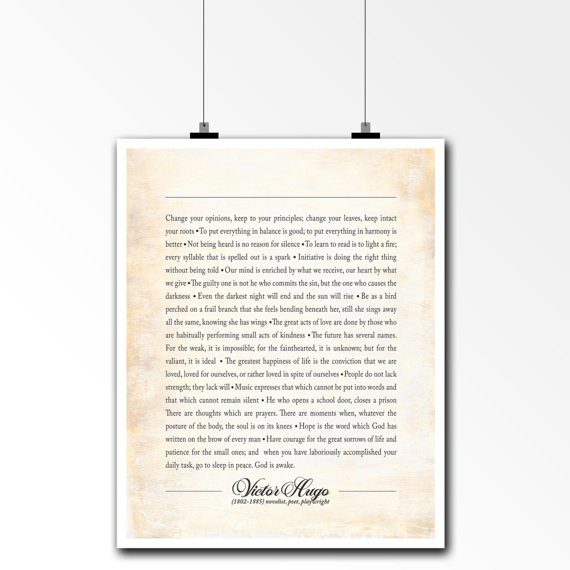 VICTOR HUGO COLLECTION of Inspirational Quotes, Book and Literature ...