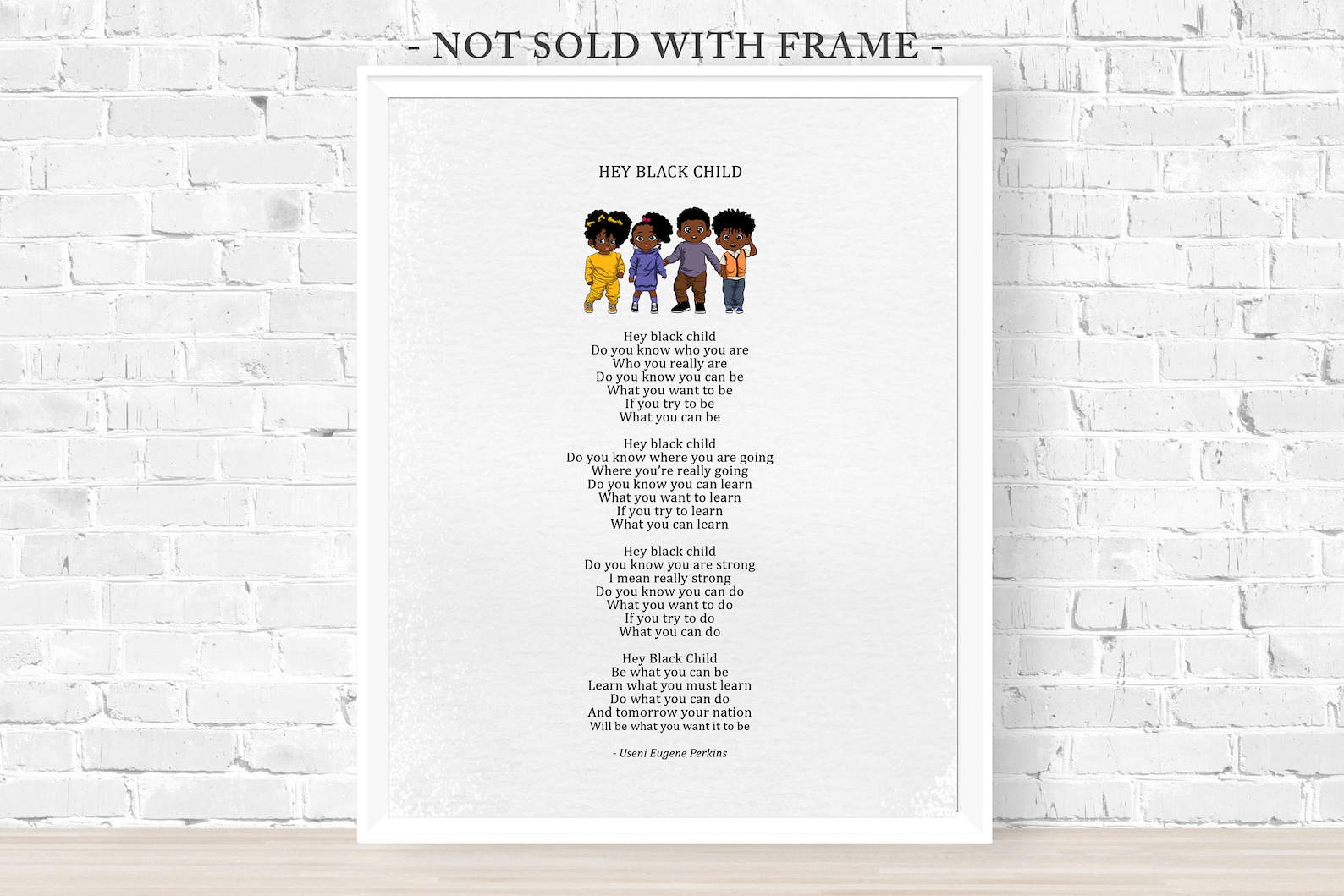 HEY BLACK CHILD, Black African-american Inspirational Poem for Children ...