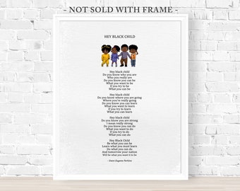 Hey Black Child Poster - Etsy Australia
