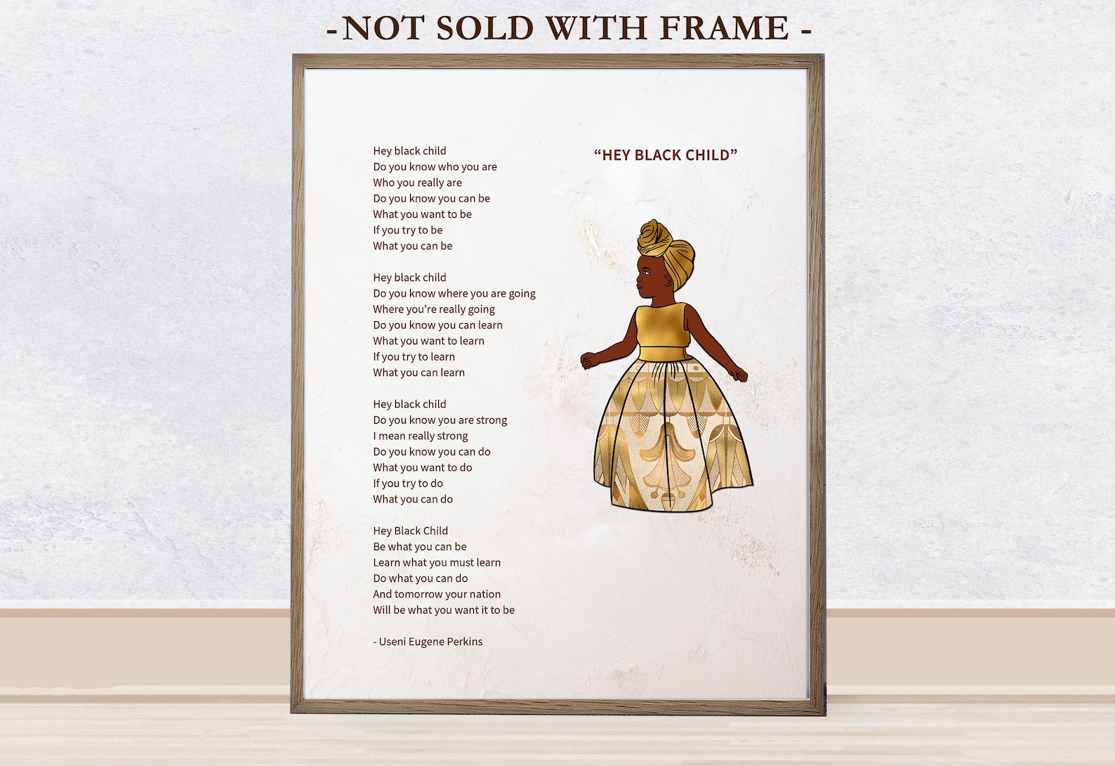 HEY BLACK CHILD Poem, Useni Eugene Perkins, Children's Poems, African ...