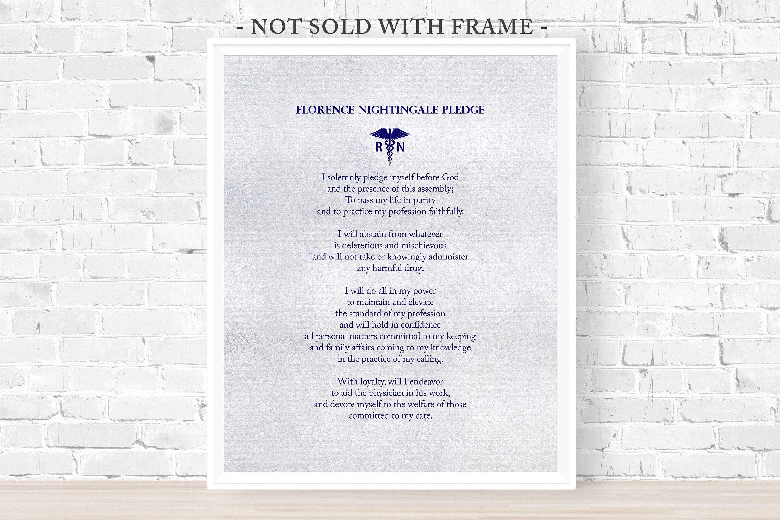 NURSE'S PLEDGE, Nursing Student Graduate Gift, Florence Nightingale ...