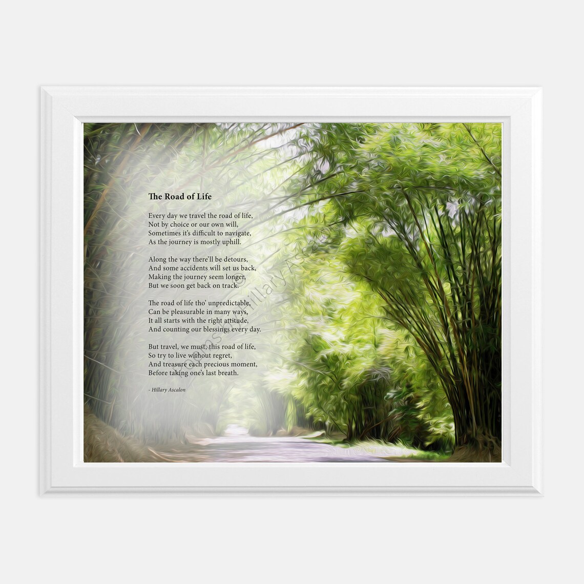 INSPIRATIONAL CHRISTIAN POEM the Road of Life, Church Office Home Décor ...