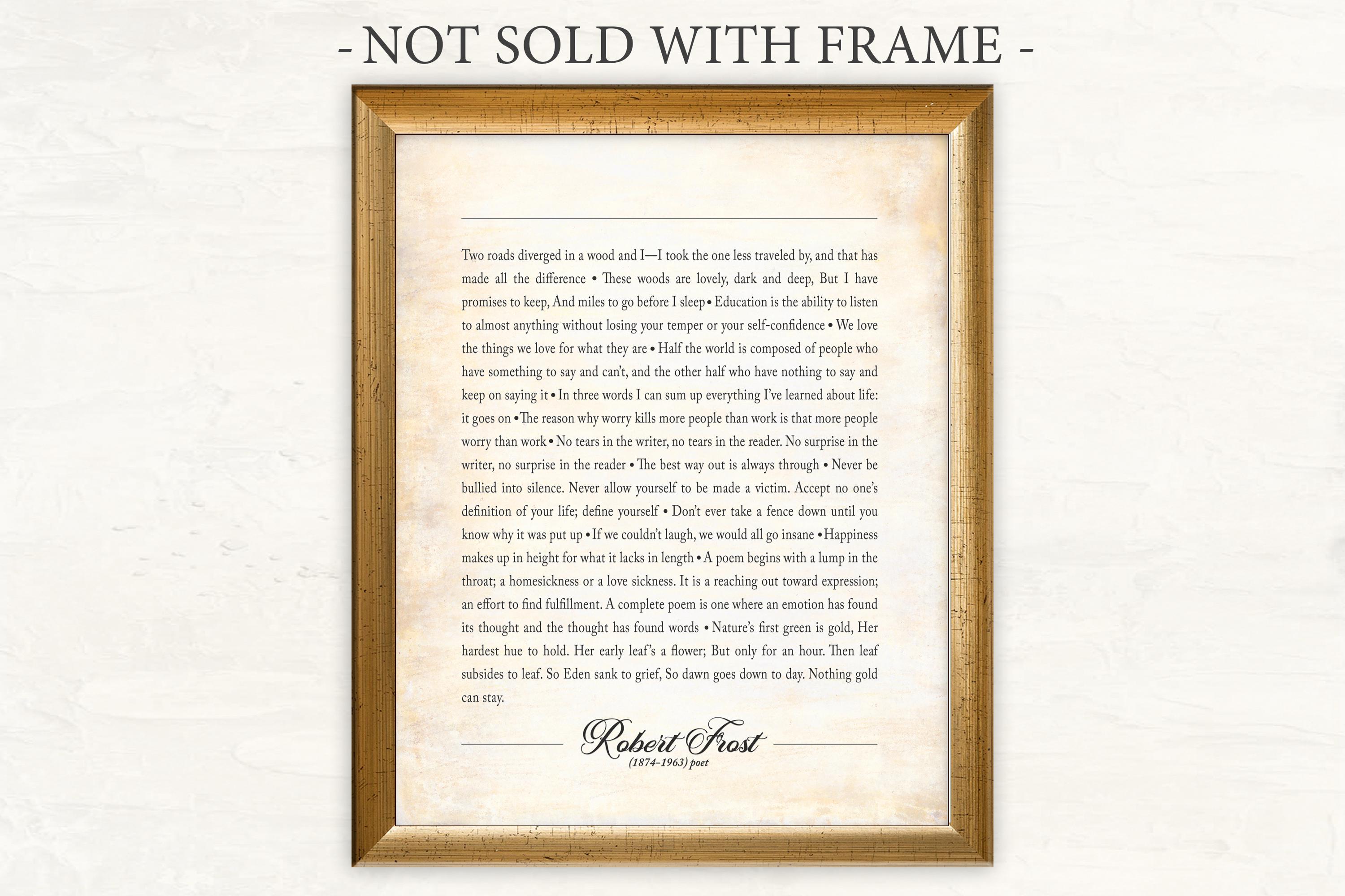 ROBERT FROST COLLECTION of Quotes, Literary Inspirational and ...