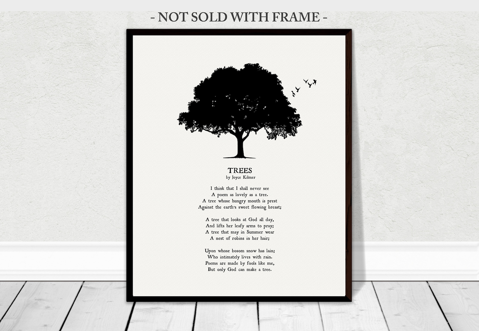 Joyce Kilmer "trees" Poem Print, Nature Lover Gift, Giclee Art ...