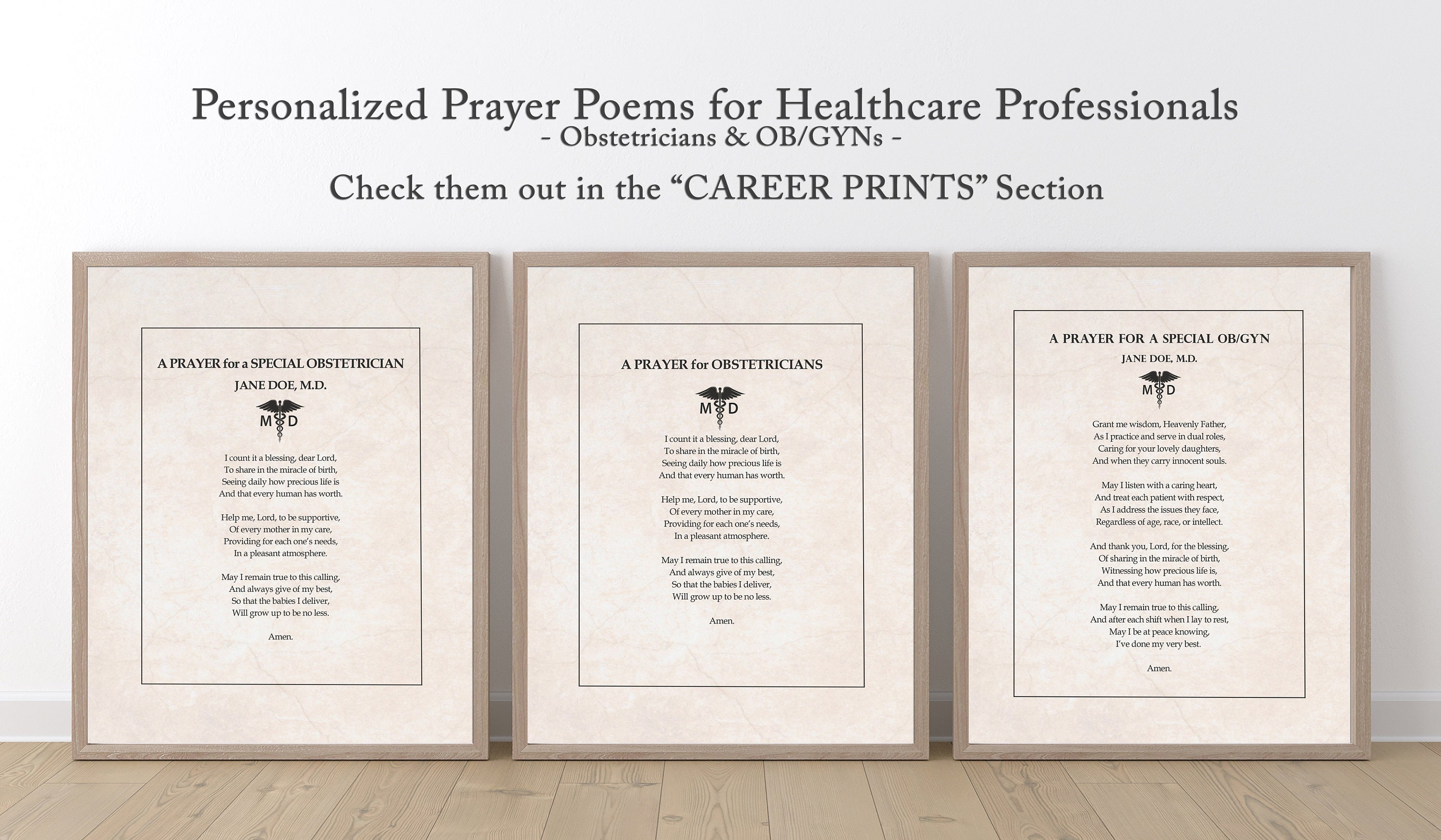 OBSTETRICIAN'S PRAYER, Doctor's Medical Office, Original Poem by ...