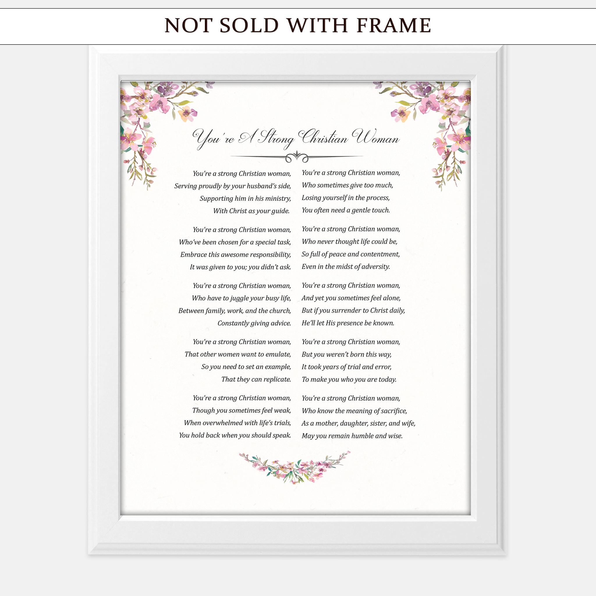 PASTOR MINISTER'S WIFE, First Lady, Christian Woman, Original Poem ...