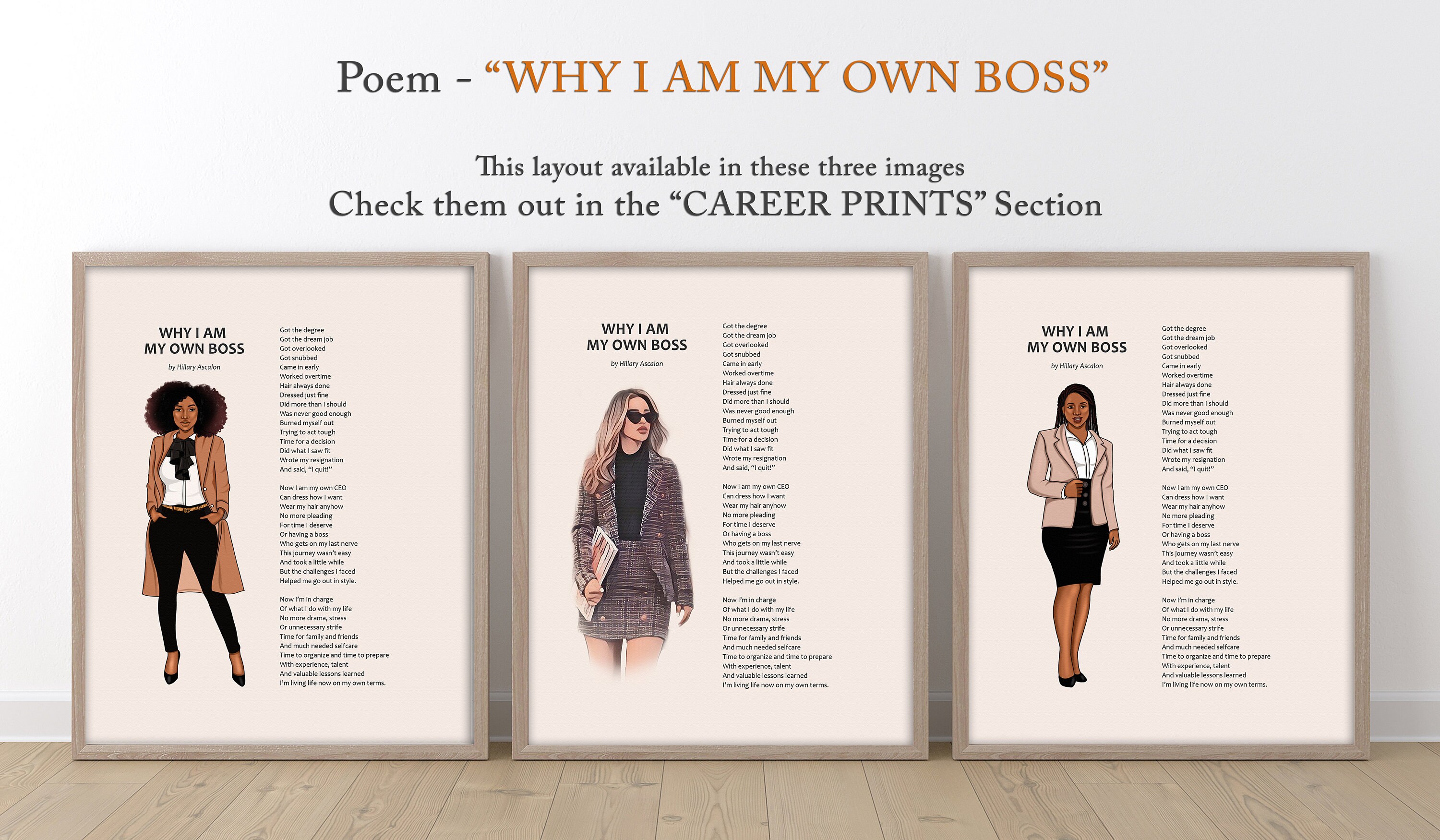 BOSS LADY, Black Business Woman, Entrepreneur, Office Art Print ...
