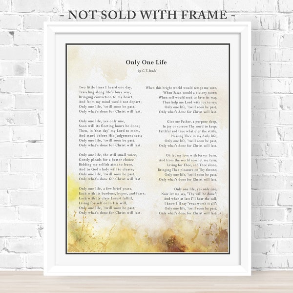 Only One Life - Etsy