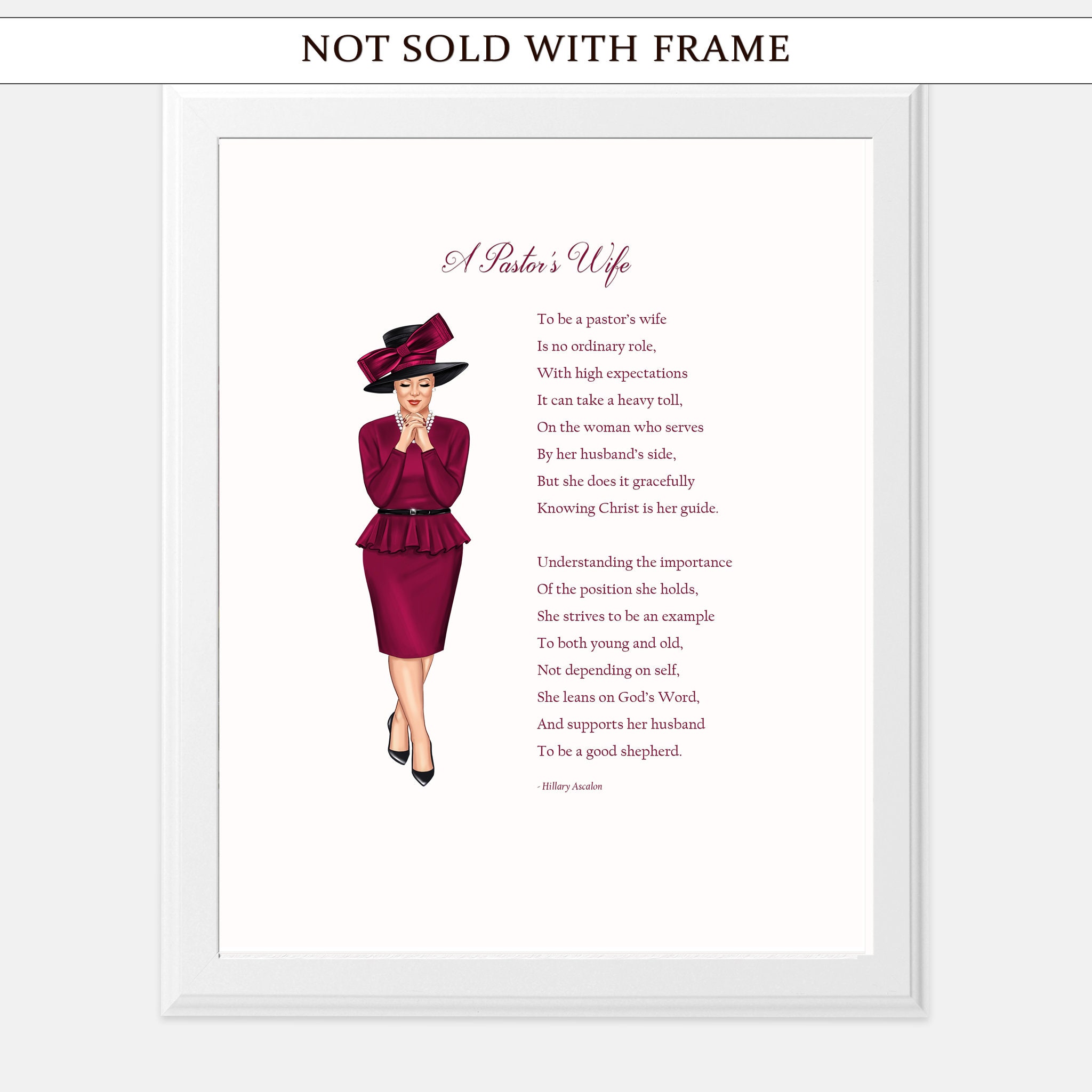 Pastor's Wife Poem Print, Christian Gift (8x10 Unframed) - Etsy