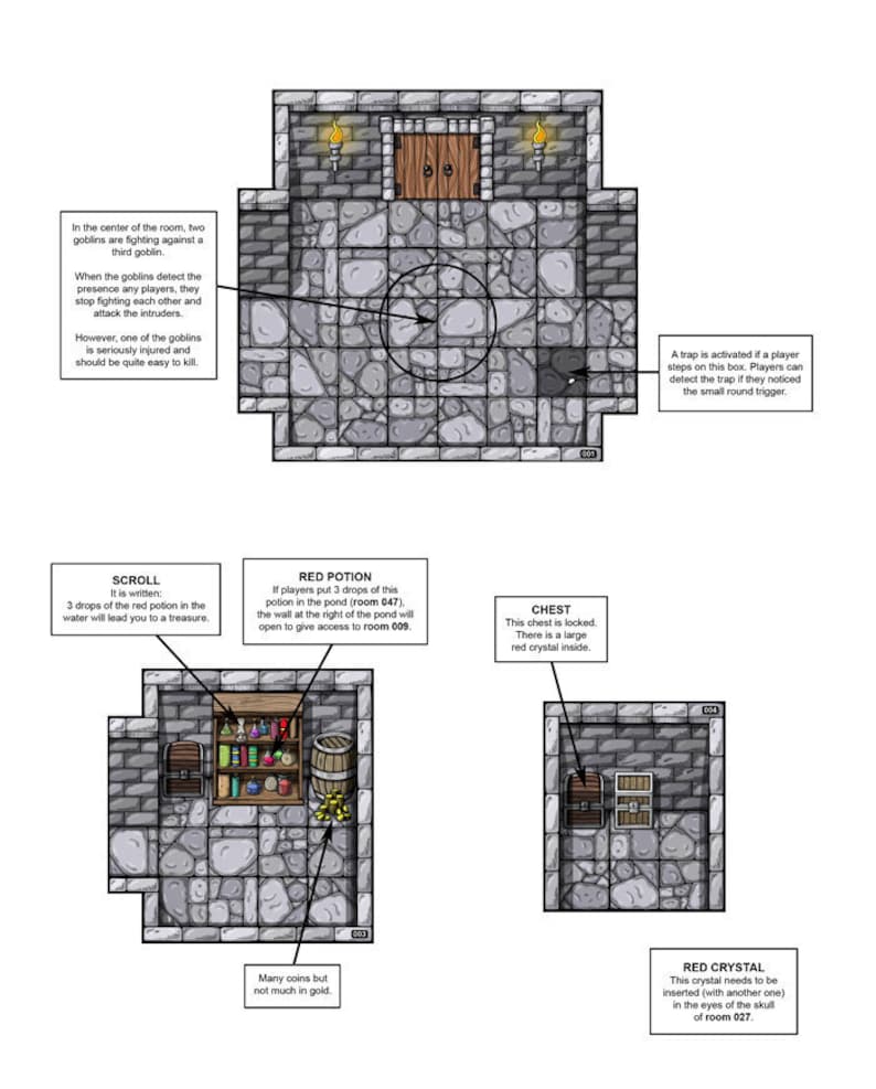 Goblin's Den Dungeon Map for Role-playing Games - Etsy