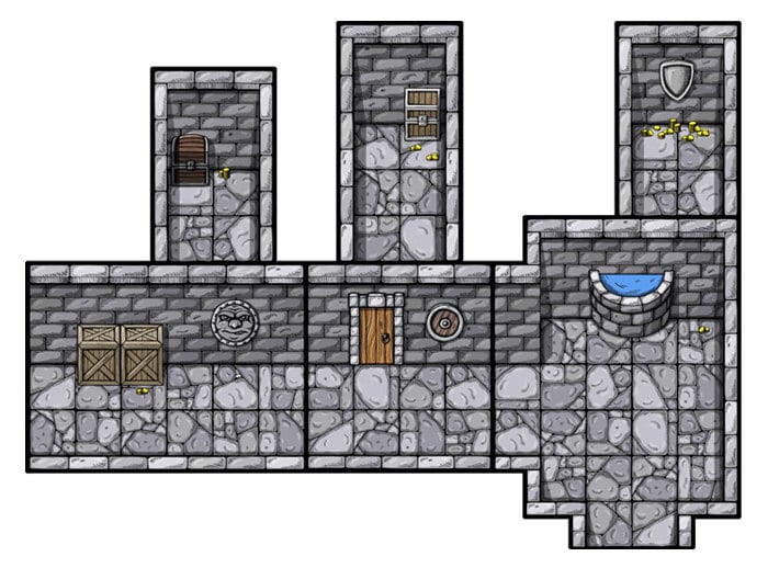 Goblin's Den Dungeon Map for Role-playing Games - Etsy