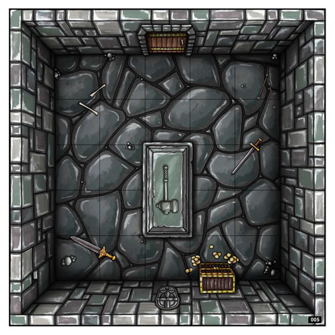 Dwarven Crypt Dungeon | Fantasy Map - Etsy