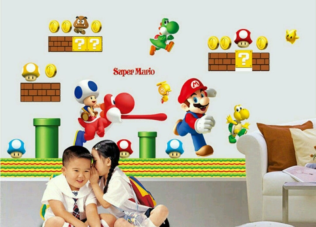 Super Mario Bros Nursery Decal Room Decals Hot Selling Kids Bedroom ...
