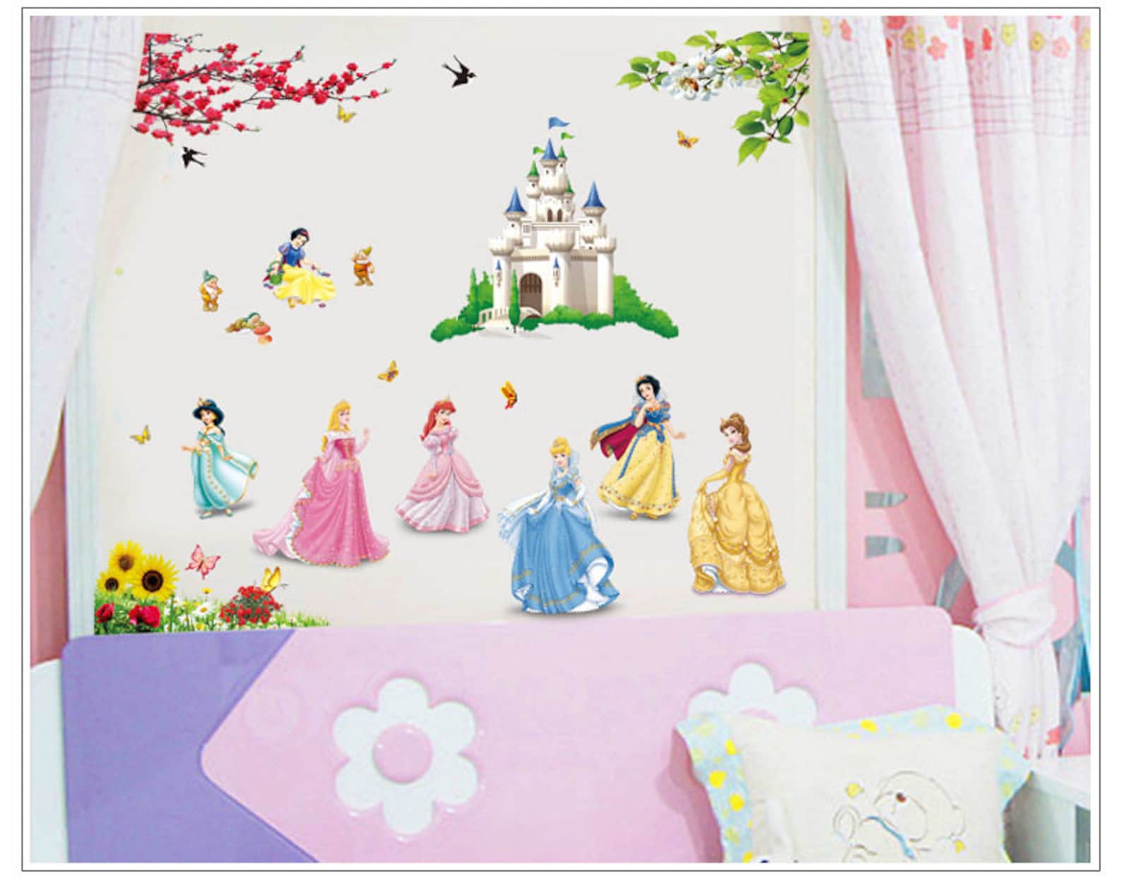 Princess Wall Decals Kids Room Removable Wall Sticker Decals - Etsy