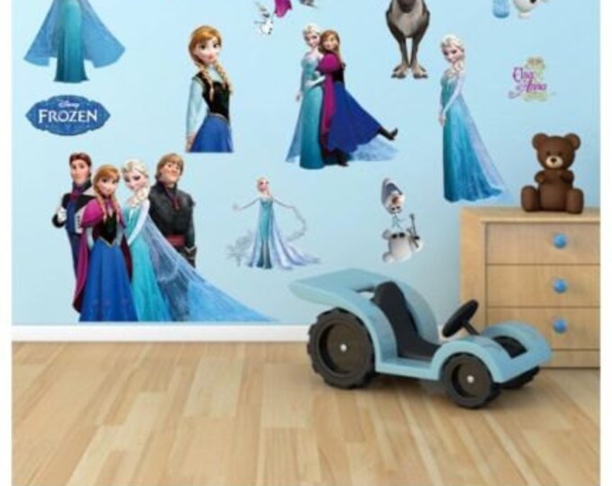Large Frozen Elsa Anna Wall Stickers Decal Removable Home Decor Kids - Etsy