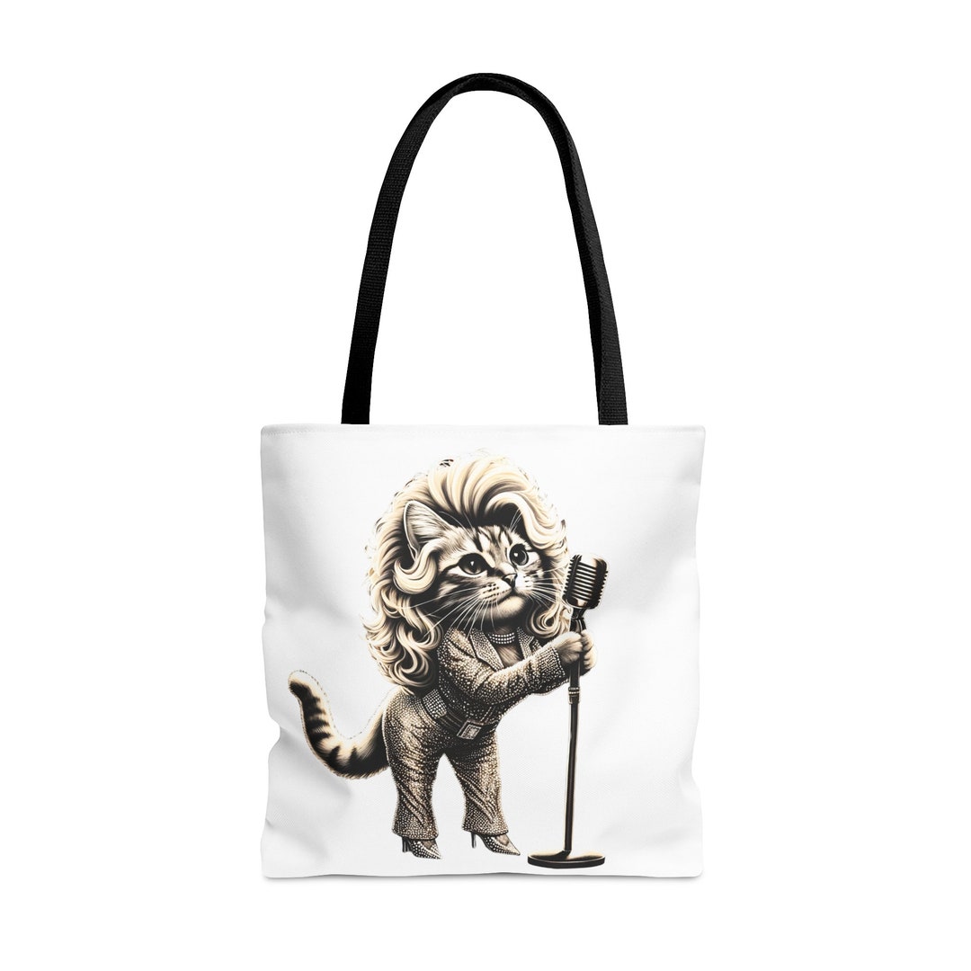 Super Cute Dolly Parton Kitty Cat Large Tote Bag! - Etsy