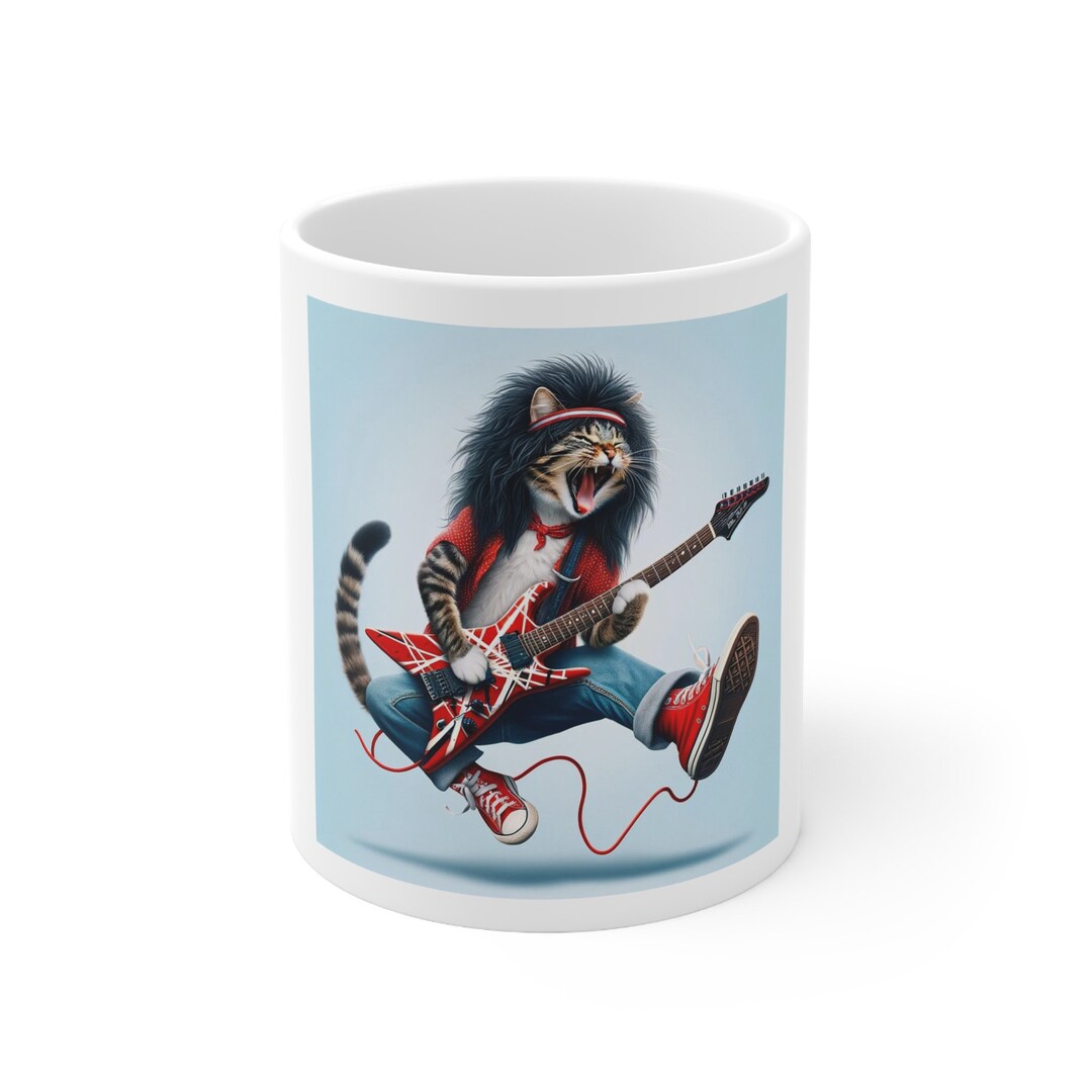 Eddie Van Halen Kitty Cat Tribute Ceramic Mug 11oz - Etsy