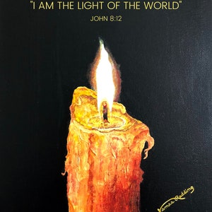 Candle Painting - Bible Verse Painting - Christmas Candle Art ...