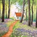 Cottage Painting - Spring Landscape - Forest Print - Fine Art Print ...