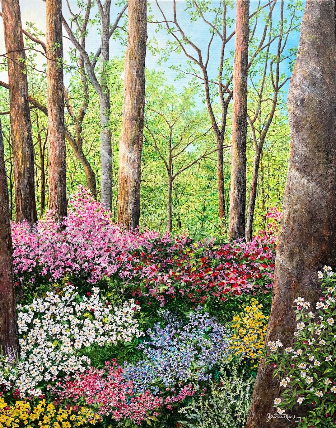 Forest Painting - Colorful Painting - Nature Art Print - Spring ...