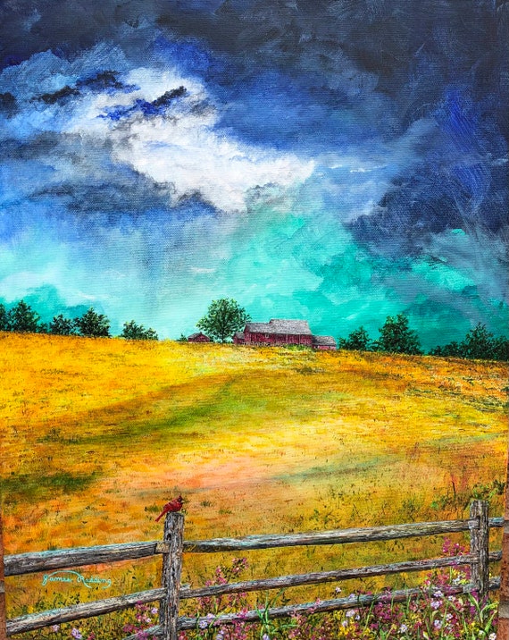 Farm Field Painting