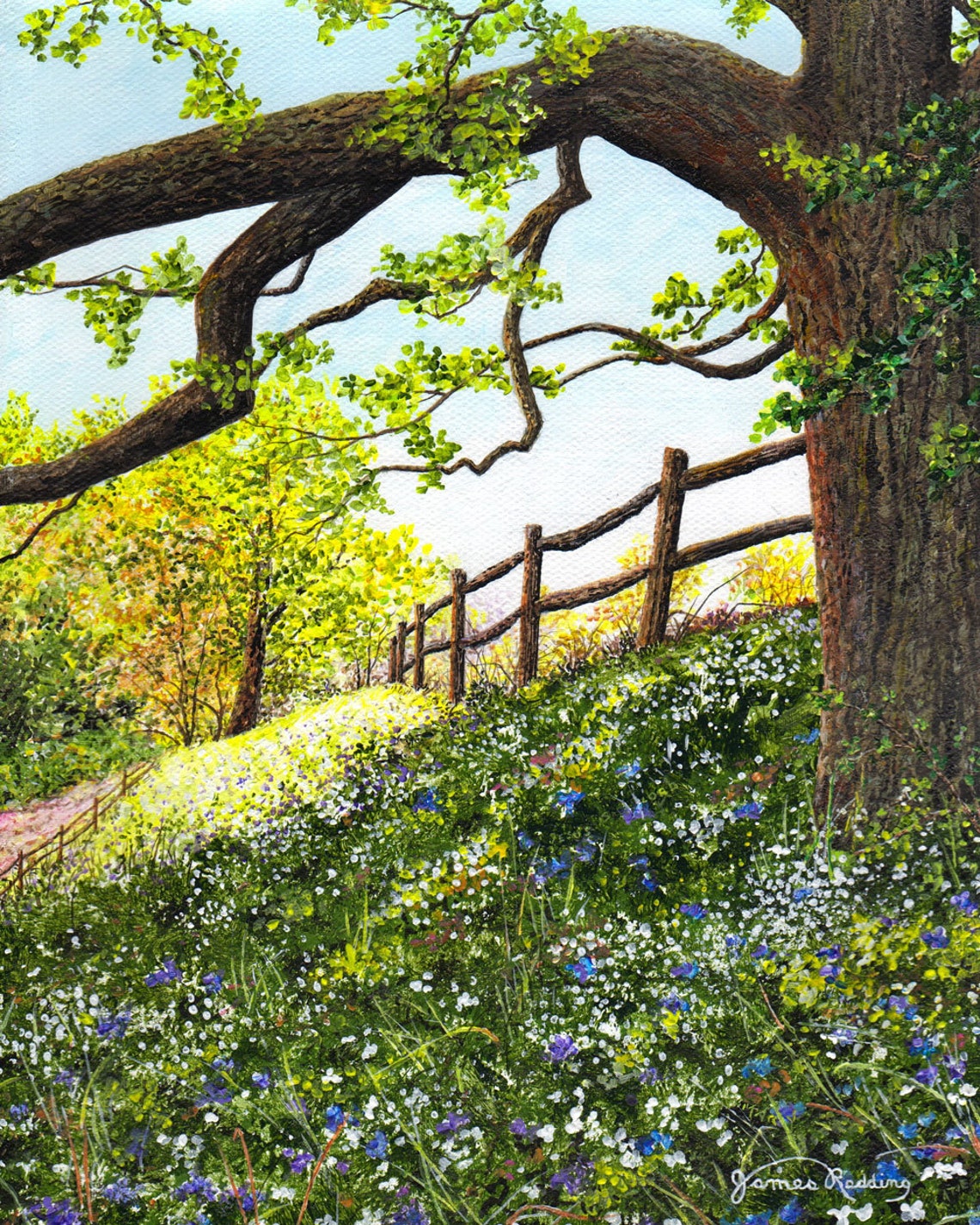 Meadow Painting - Spring Landscape - Field Painting - Nature Art ...