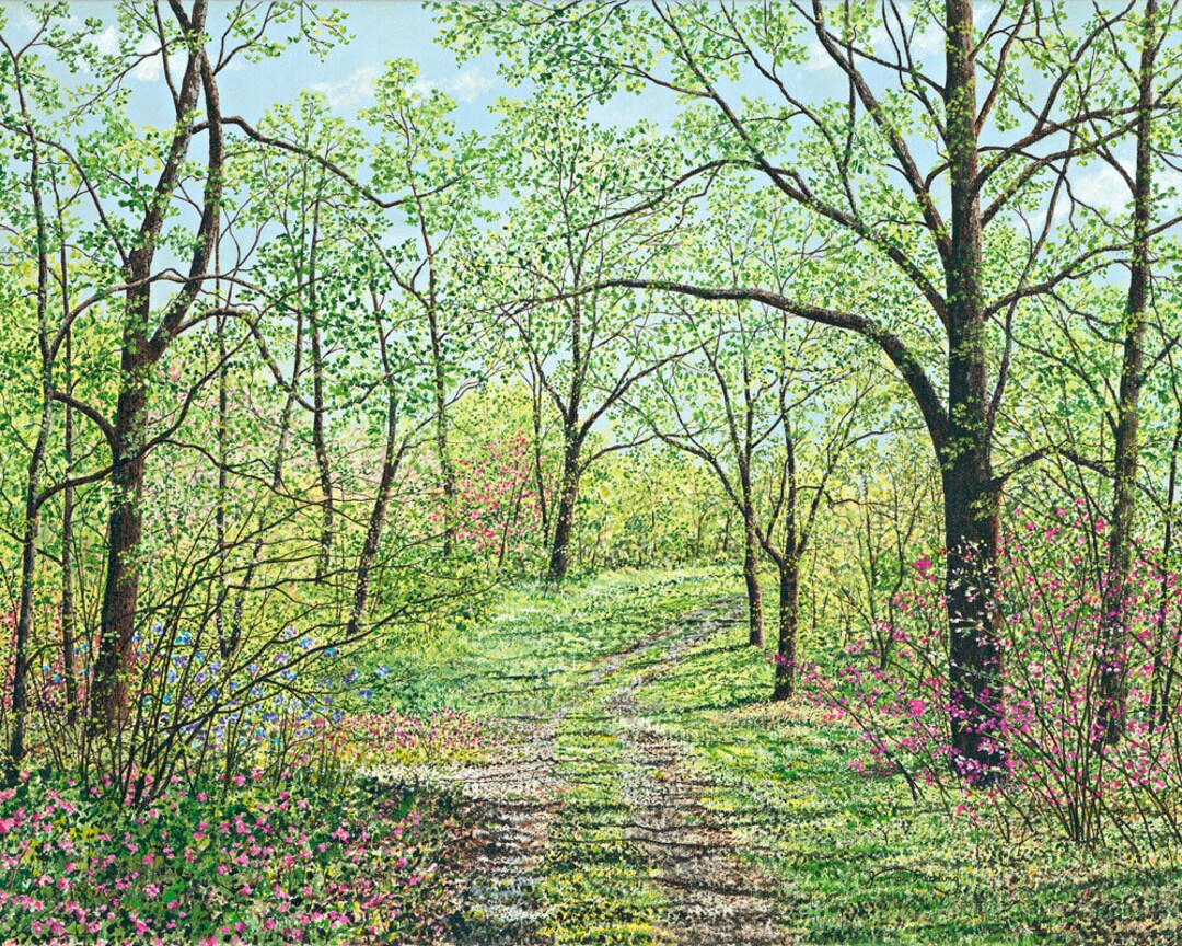 Forest Painting - Nature Print - Country Landscape - Trees Painting ...