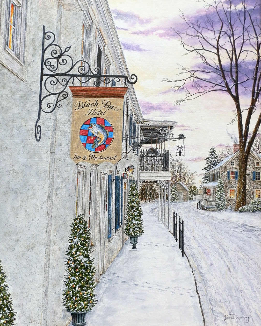 Snow Scene - Winter Art Print - Landscape Painting - Christmas Painting ...